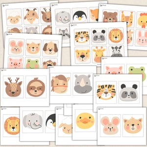 Animals Matching Game for Toddlers, Find a Pair Match Picture Activity ...
