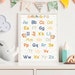 Set of 2 Prints Alphabet and Numbers Poster Ocean Themed - Etsy