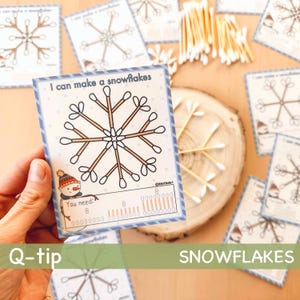 Q-tip Winter Activities Fine Motor Christmas Snowflakes Activities for ...