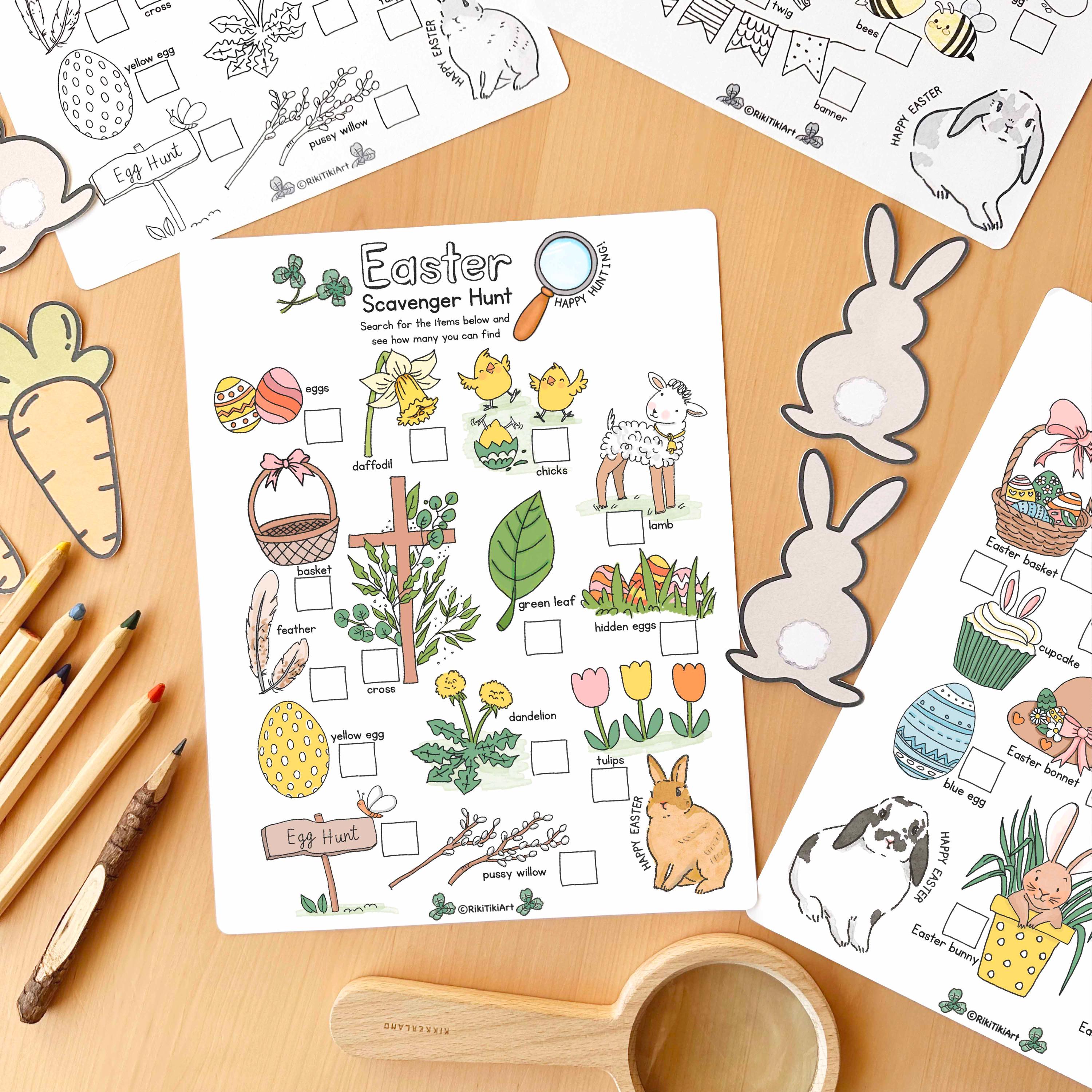 Easter Scavenger Hunt for Kids Vs Coloring Pages Easter Egg Treasure ...
