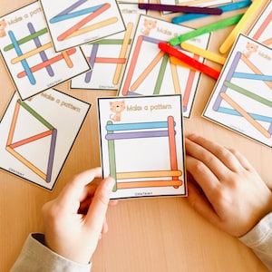 Popsicle Sticks Preschool Activity Montessori Printable Toddler ...