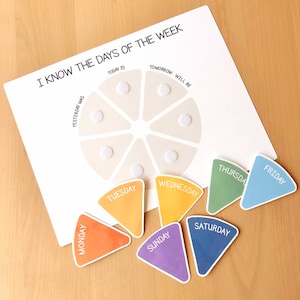 Days of the Week Wheel Printable Homeschool Toddler Activities ...