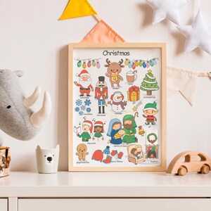 Christmas Poster Toddler Playroom Wall Decor Classroom Winter Wall Art ...