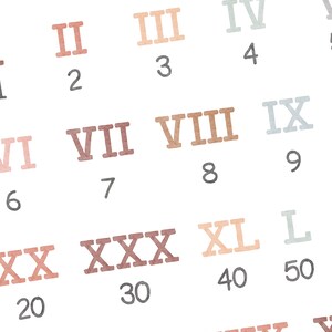 Roman Numerals Educational Math Poster Homeschool Montessori Printable ...