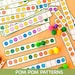 Pom Pom Patterns Activity for Toddlers Color Sorting Occupational ...