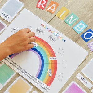 Rainbow Busy Book Page, Homeschool Montessori Materials, Toddler Flash ...