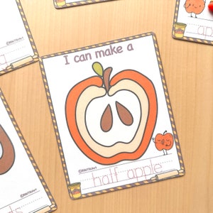 Apple Play Dough Mats Montessori Fall Printables Playdough Mats Fine ...