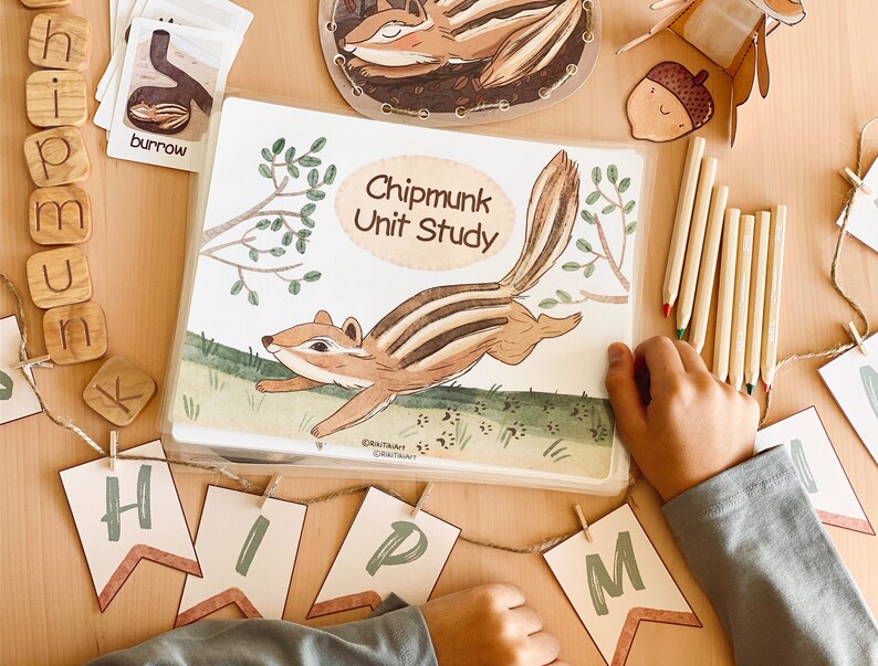 Chipmunk Unit Study Bundle Fall Homeschool Printables - Etsy