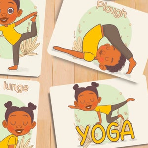 Kids Yoga Flashcards Children’s Yoga Pose Flash Cards Montessori ...