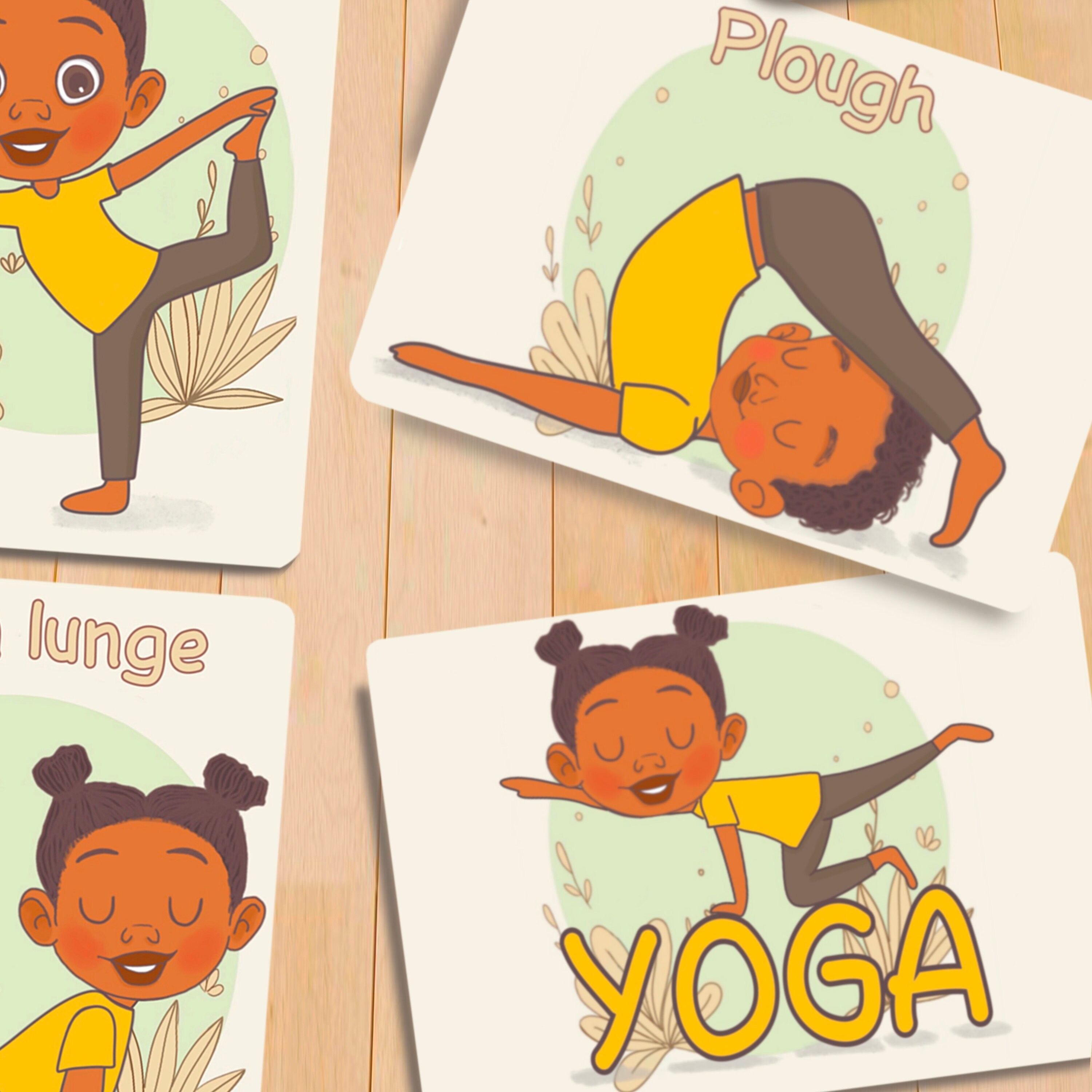 Kids Yoga Flashcards Childrens Yoga Pose Flash Cards | Etsy