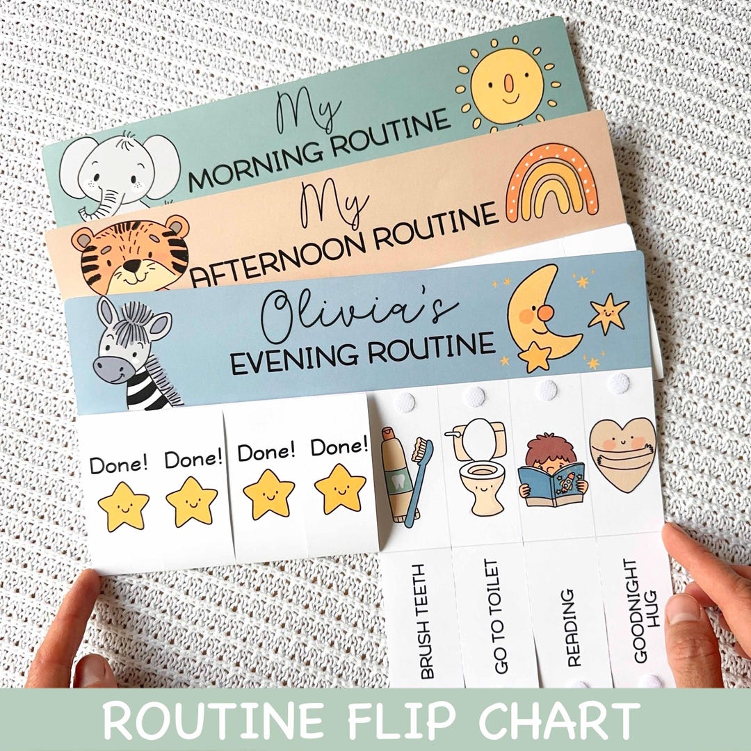 Toddler Daily Routine Chart: Printable Visual Aid (PDF Download) - Etsy