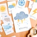 Weather Flash Cards Toddler Watercolor Educational Flashcards - Etsy