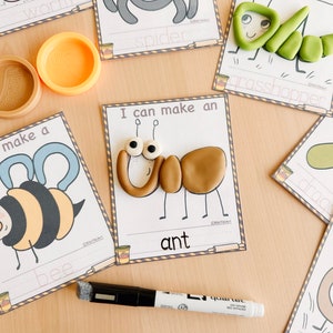 Insects Play Dough Mats Summer Theme Playdough Mats Bug Montessori ...