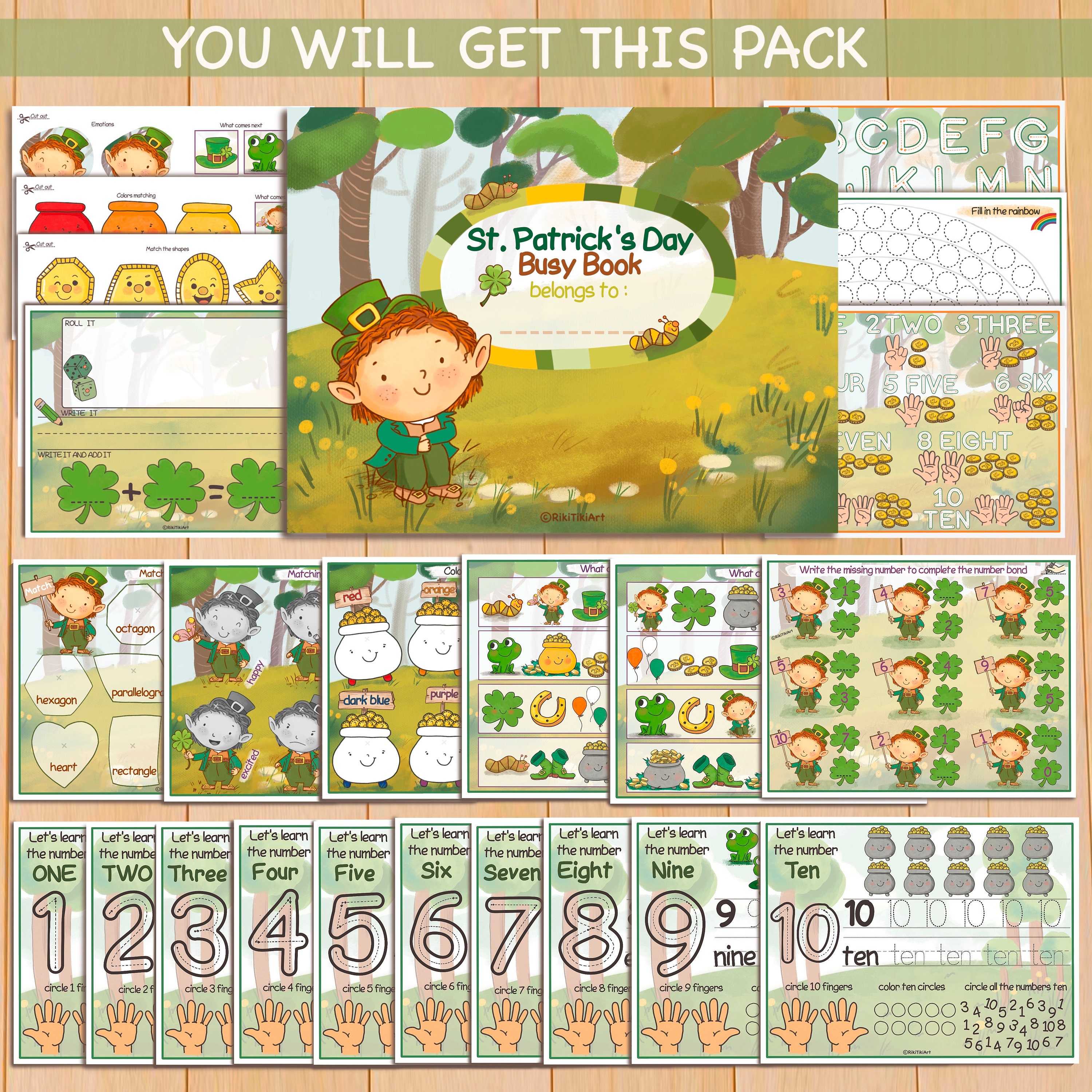 St Patricks Day Busy Book Printable Toddler Learning Binder - Etsy Canada