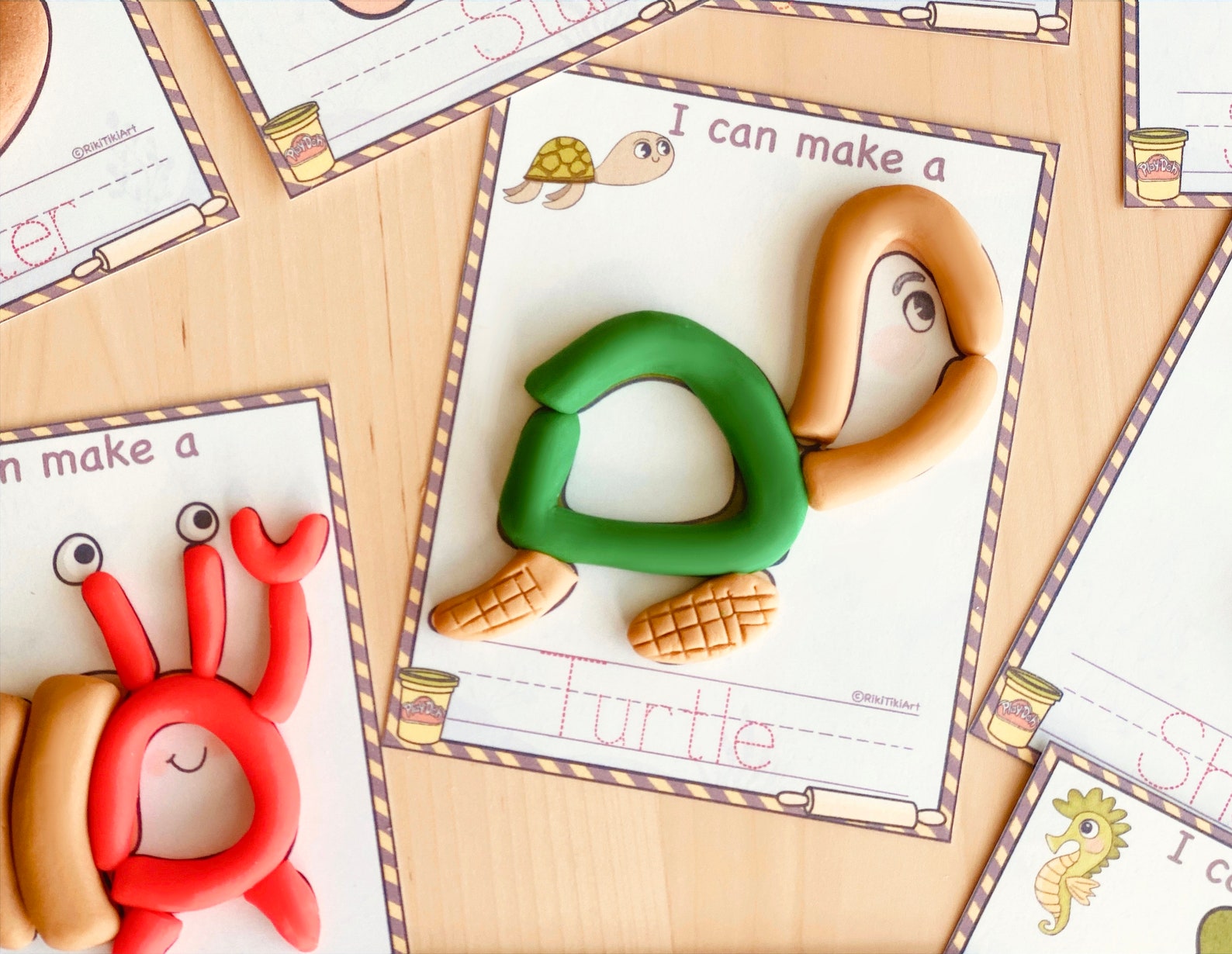 Ocean Animals Play Dough Mats Fine Motor Skills Preschool - Etsy