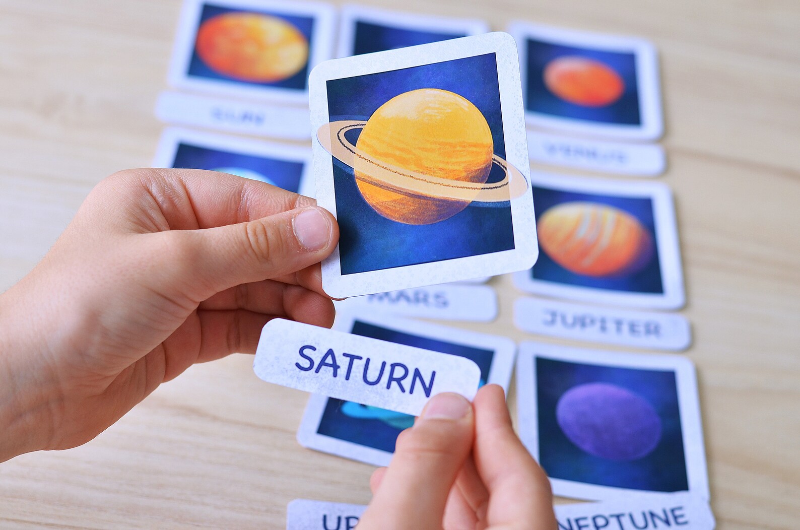 Solar System Flashcards Printable Montessori Materials | Etsy