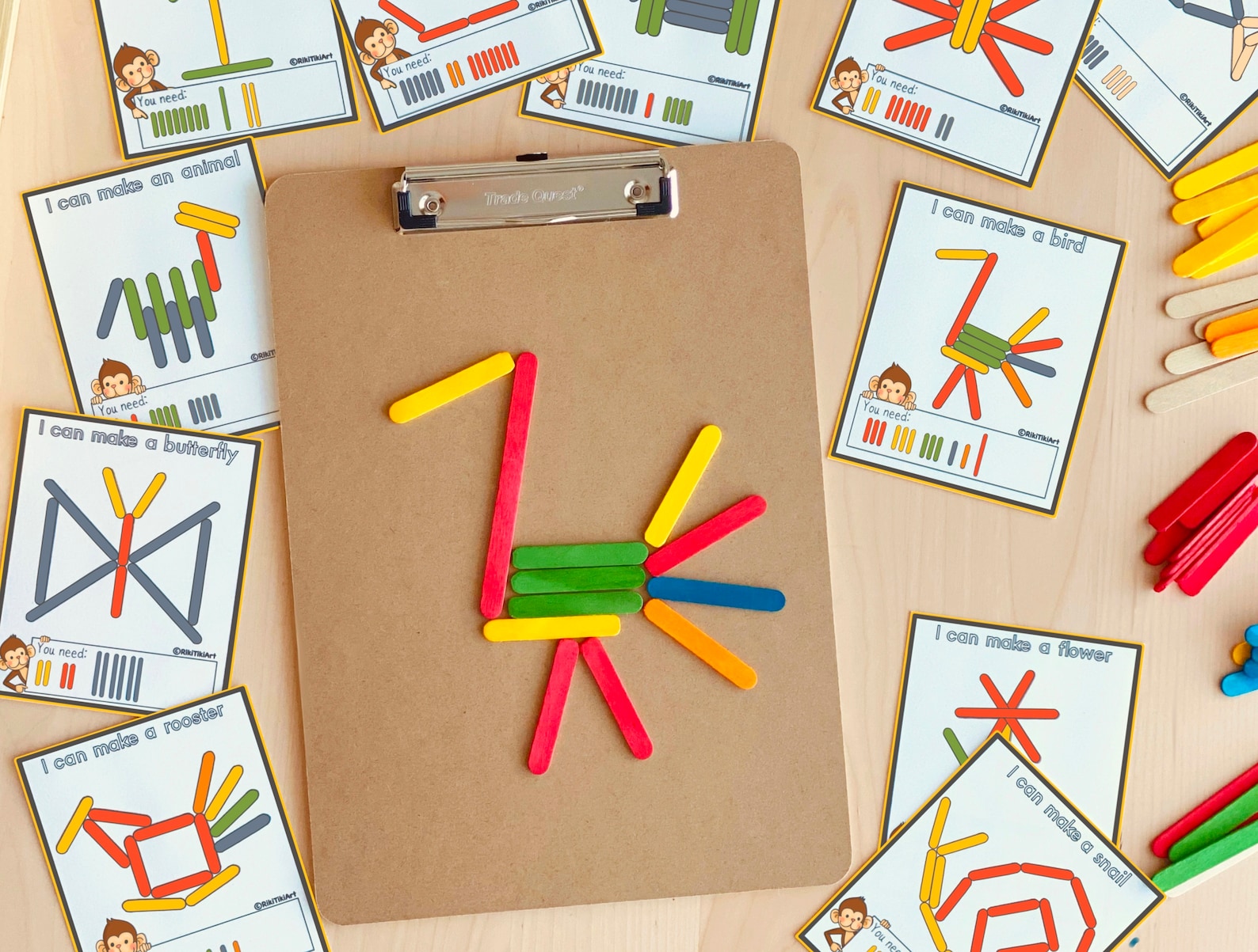 Nature Popsicle Sticks Activity for Toddlers Montessori - Etsy