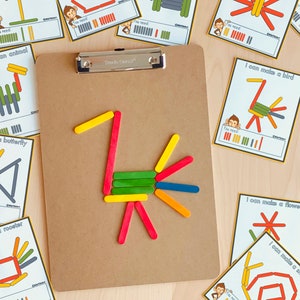 Nature Popsicle Sticks Activity for Toddlers Montessori Activities ...