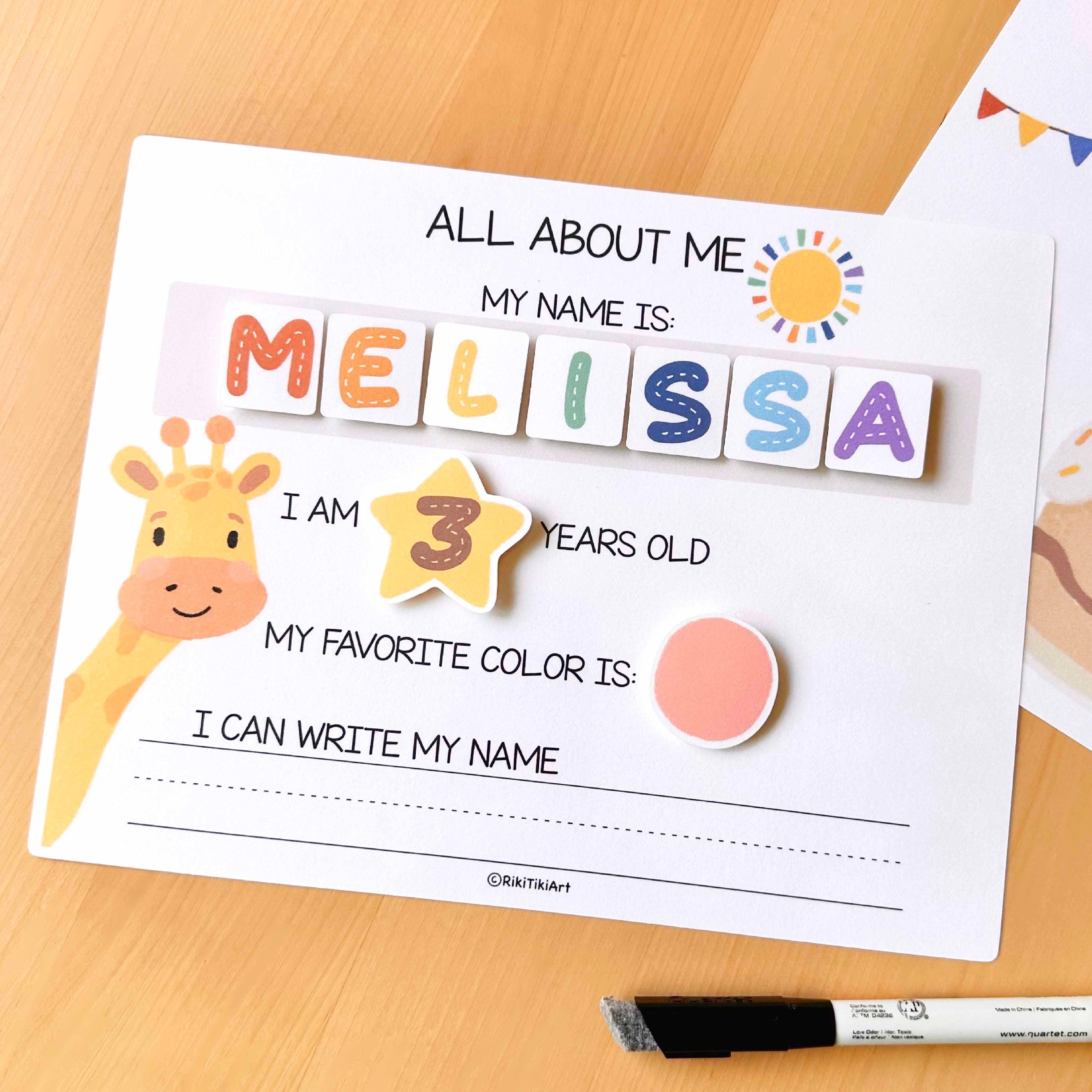 All About Me Worksheets Printable Name Activity Toddler Name Puzzle ...