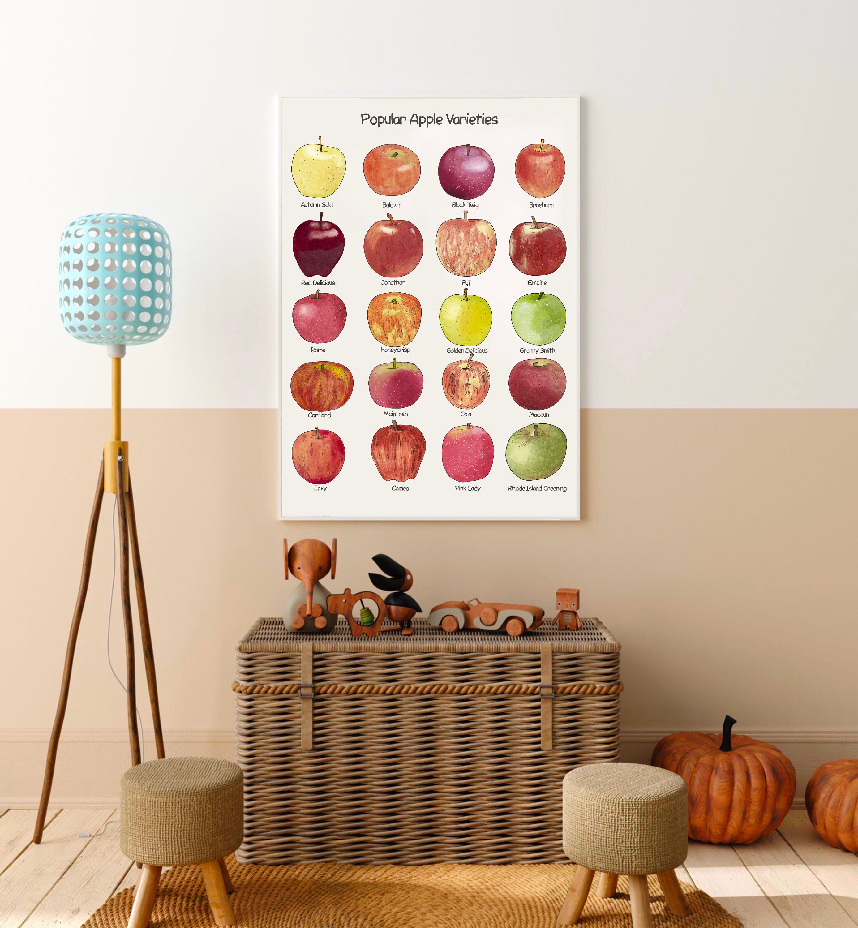 Apple Poster Educational Wall Art Homeschool Classroom Decor Apple ...