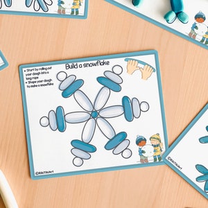 Snowflakes Play Dough Mats Montessori Winter Activities Printable ...