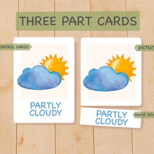 Weather Flashcards, Homeschool Montessori Materials, Toddler Flash ...