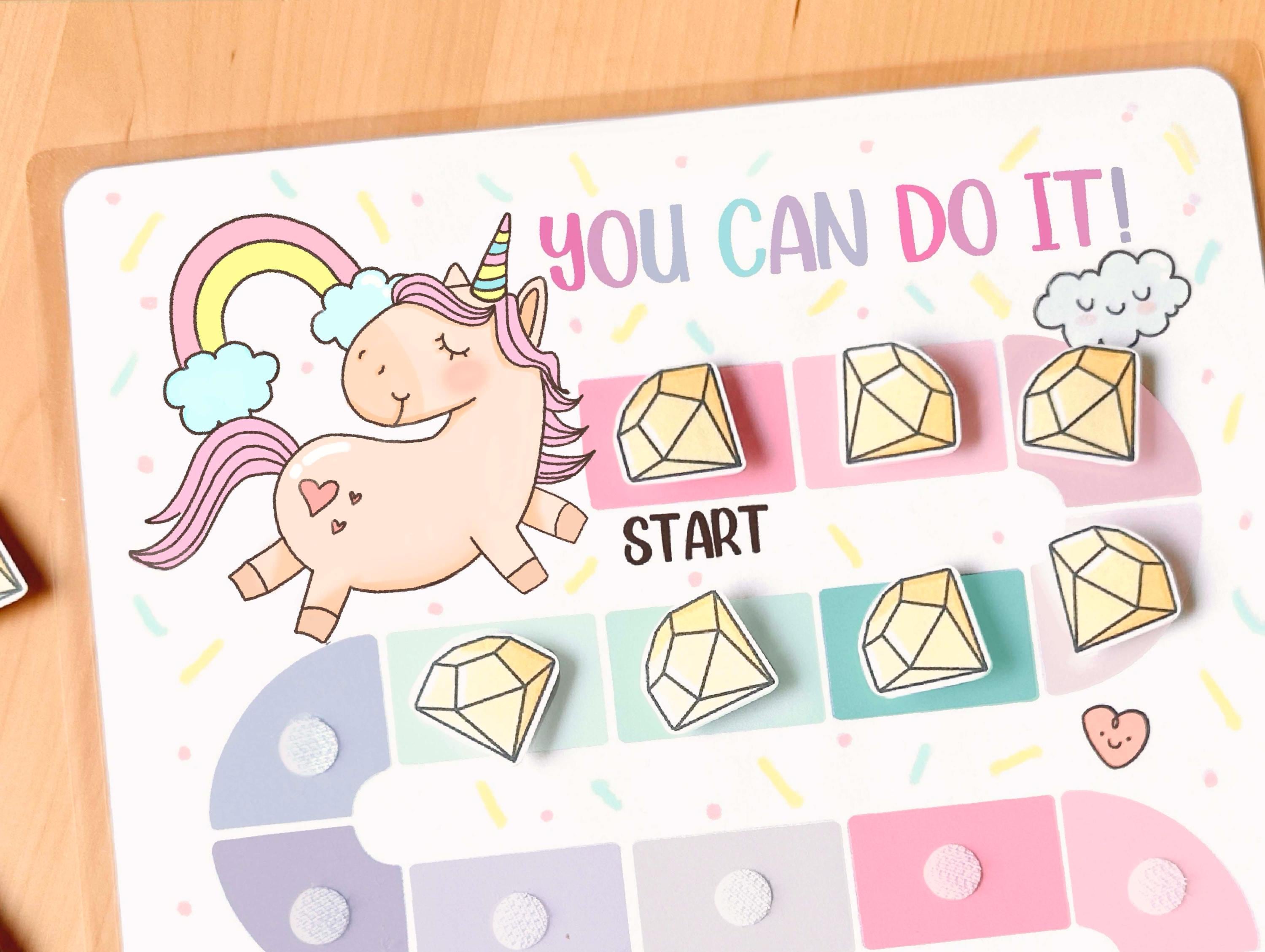 Unicorn Reward Chart Printable Routine Sticker Chart for Kids Behavior ...