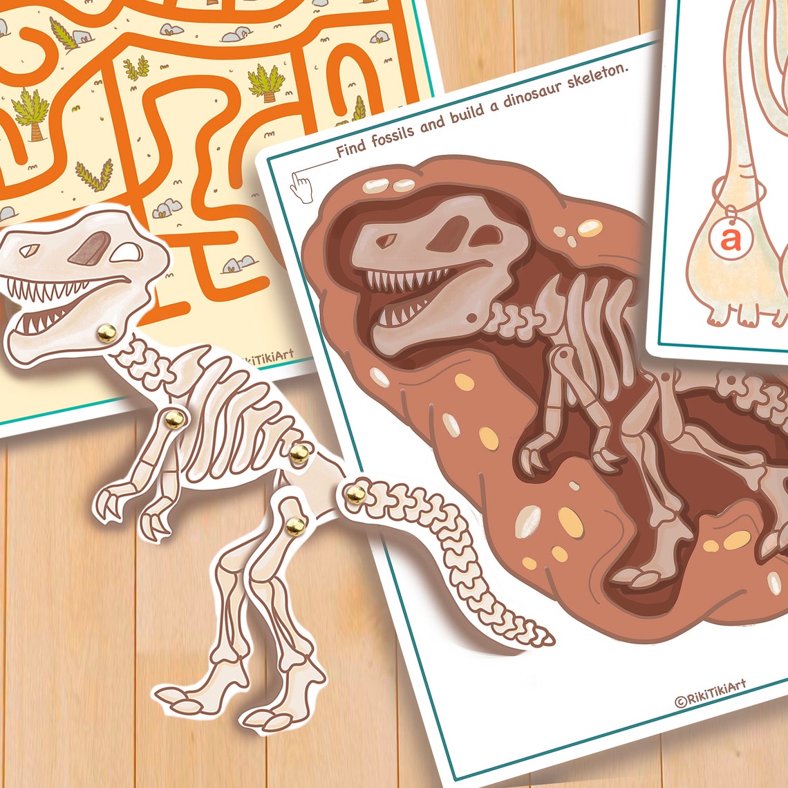 Dinosaur Toddler Educational Activities Kindergarten Learning - Etsy