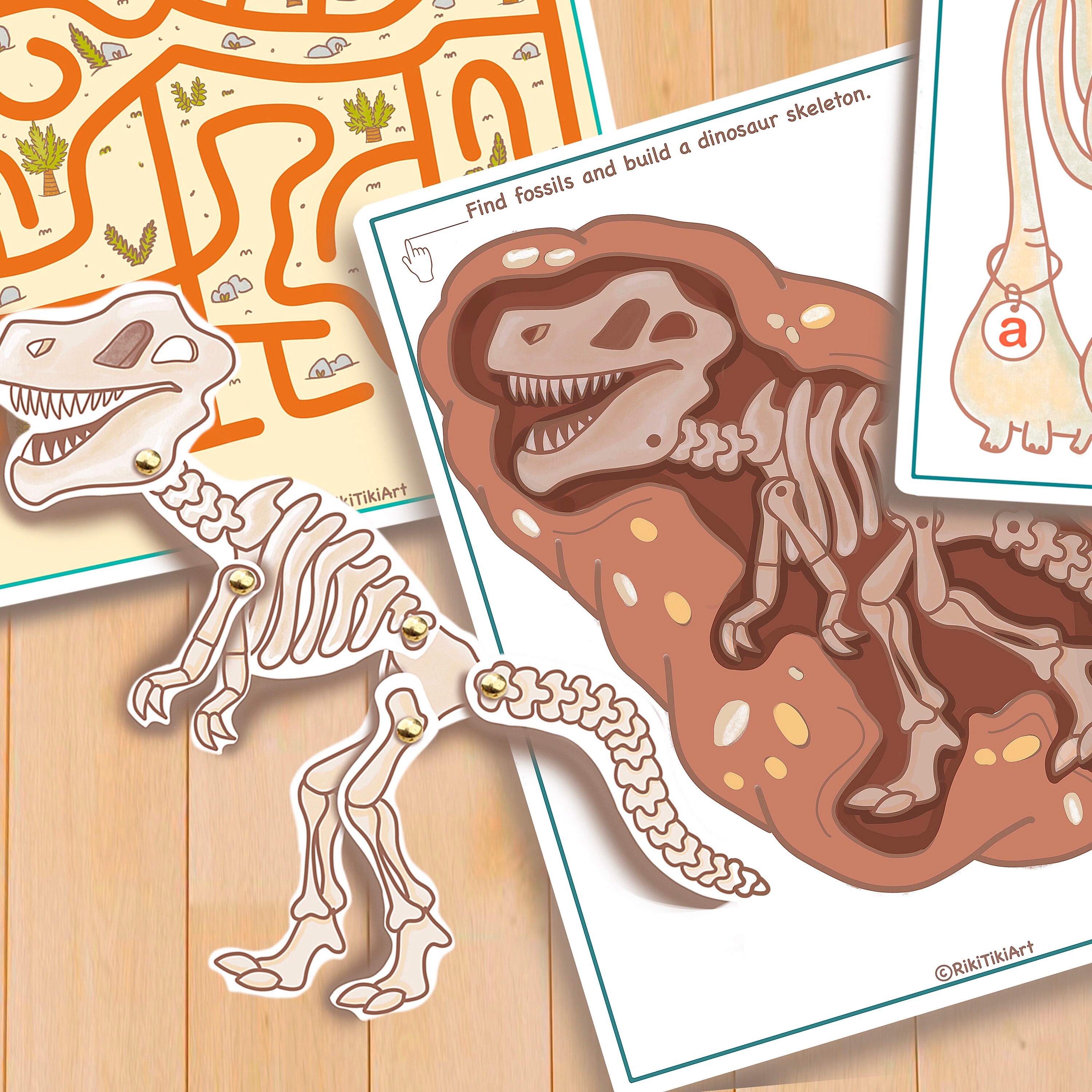 Dinosaur Toddler Educational Activities Kindergarten Learning - Etsy