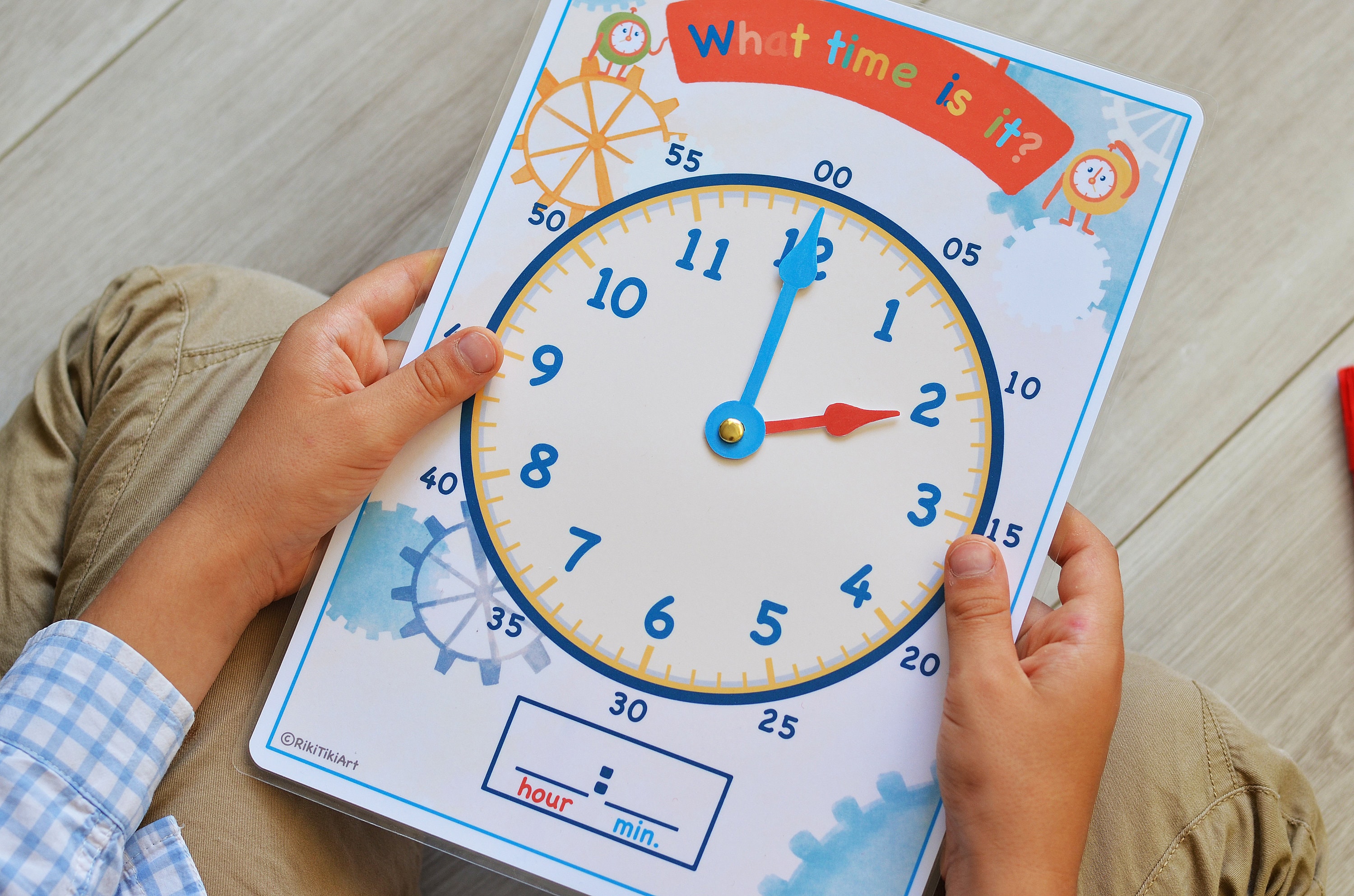 Learning Time Clock Homeschool Toddler Activities Printable - Etsy