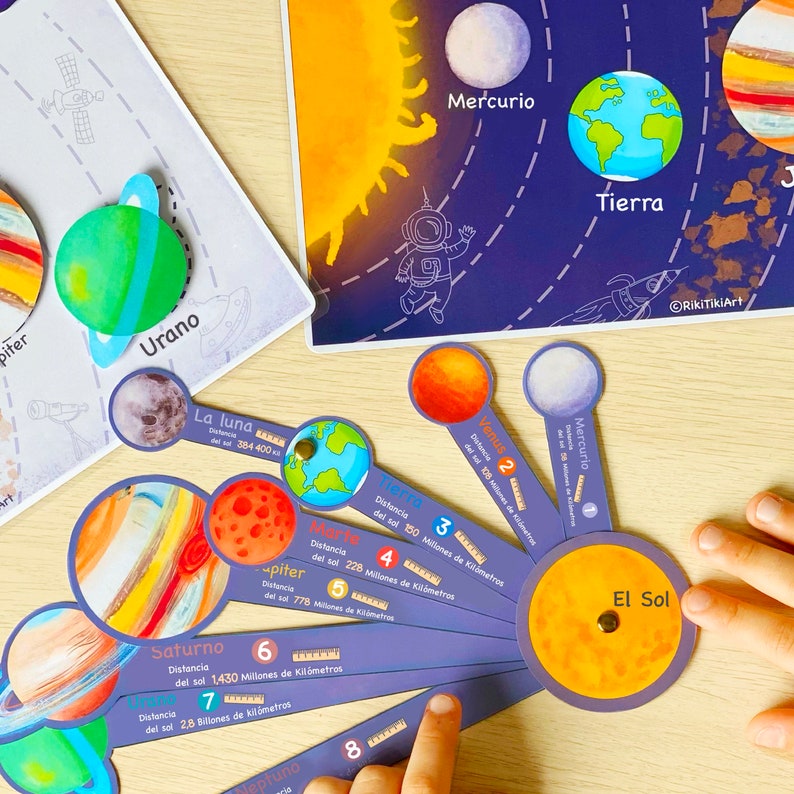 Spanish Solar System Model Printable Activity for Toddlers Space ...