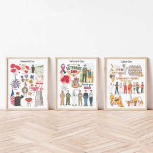 20 Holidays and Seasons Posters Bundle Homeschool Educational Classroom ...