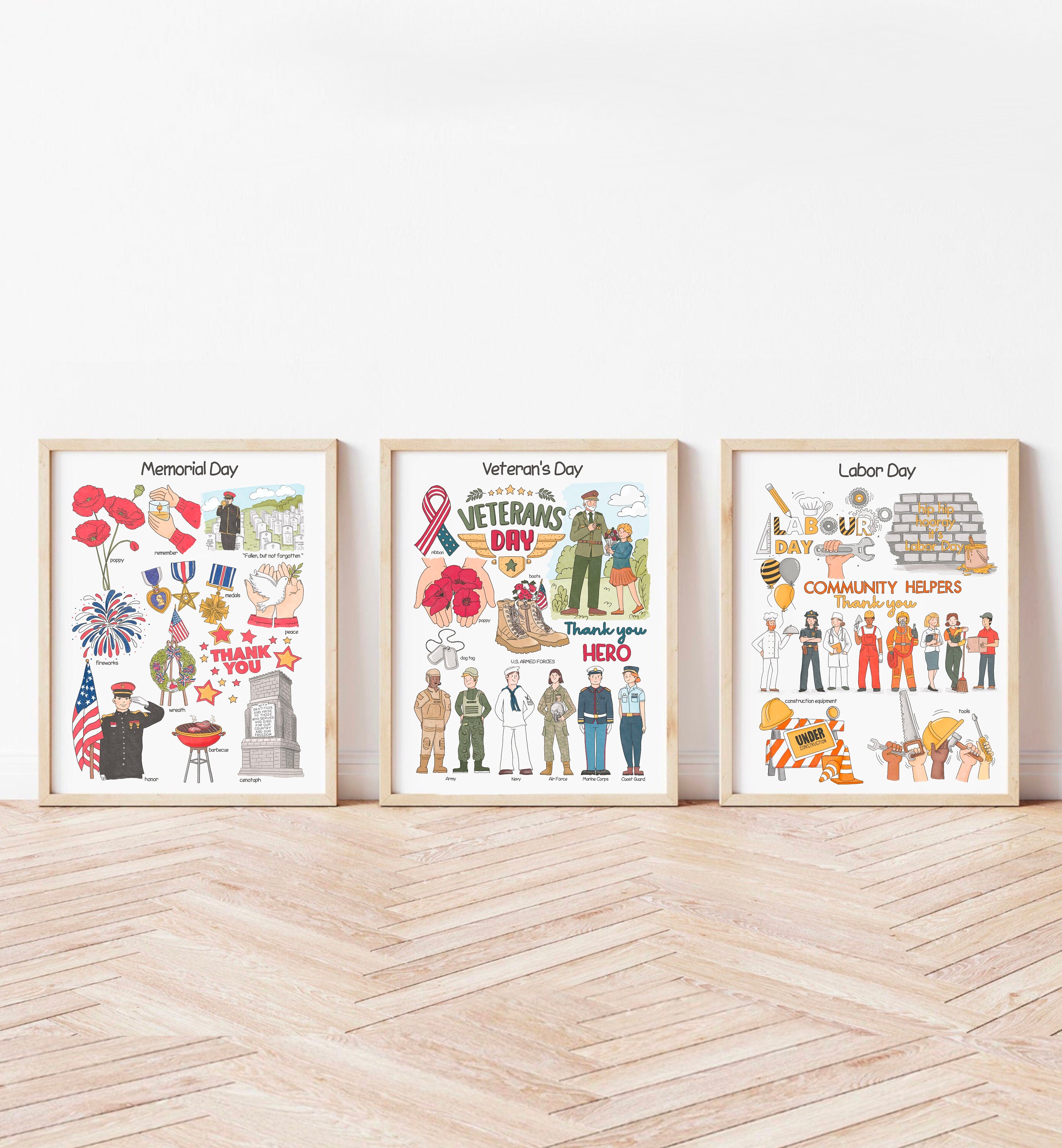 20 Holidays and Seasons Posters Bundle Homeschool Educational Classroom ...