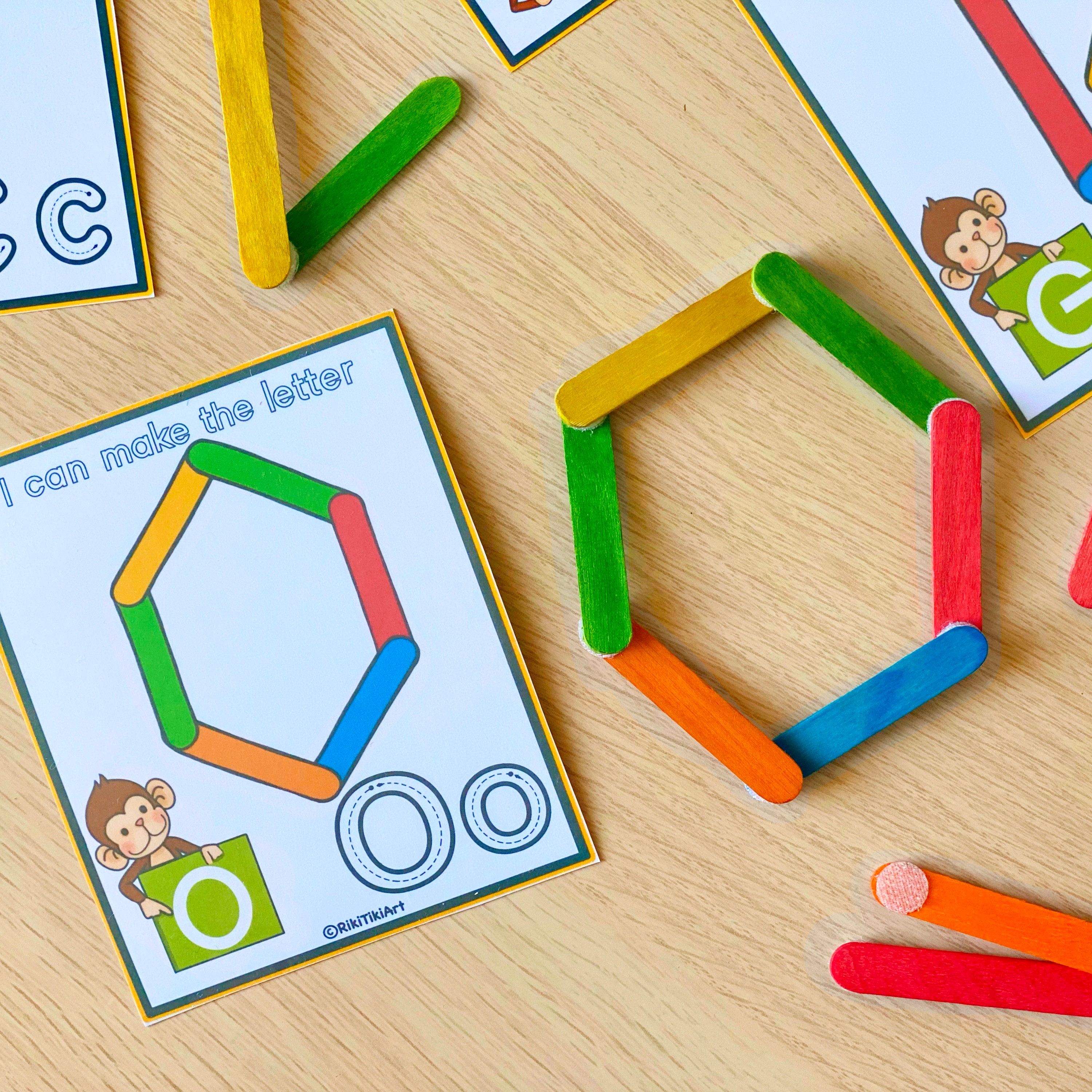 ABC Popsicle Sticks Alphabet Activity Game for Toddlers - Etsy UK