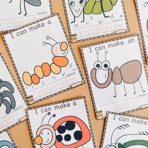 Insects Play Dough Mats Summer Theme Playdough Mats Bug Montessori ...