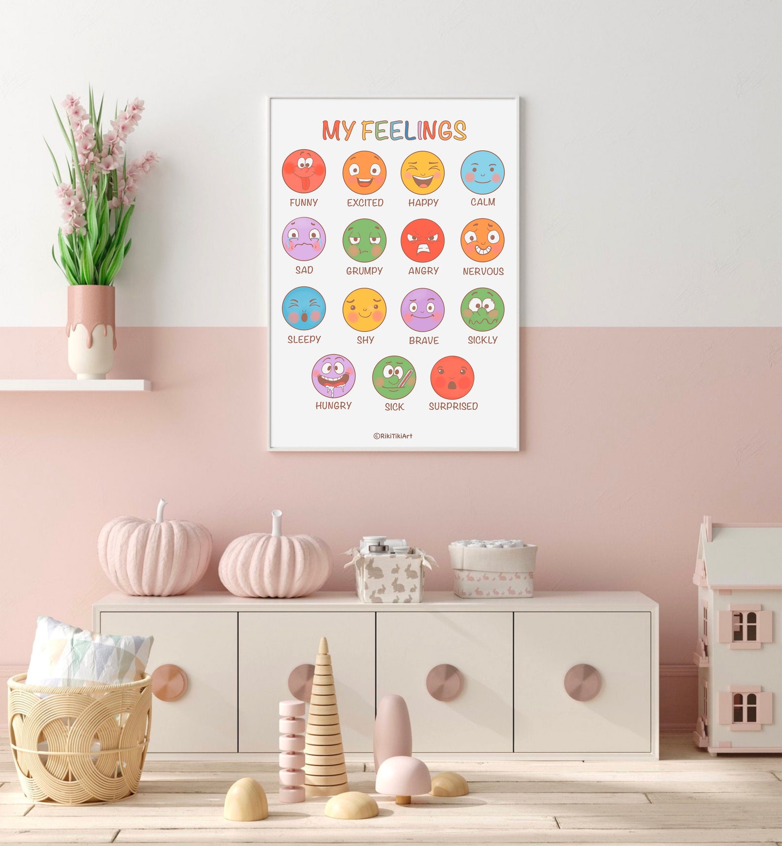 Emotions Educational Posters for Toddlers Feelings Chart | Etsy Canada
