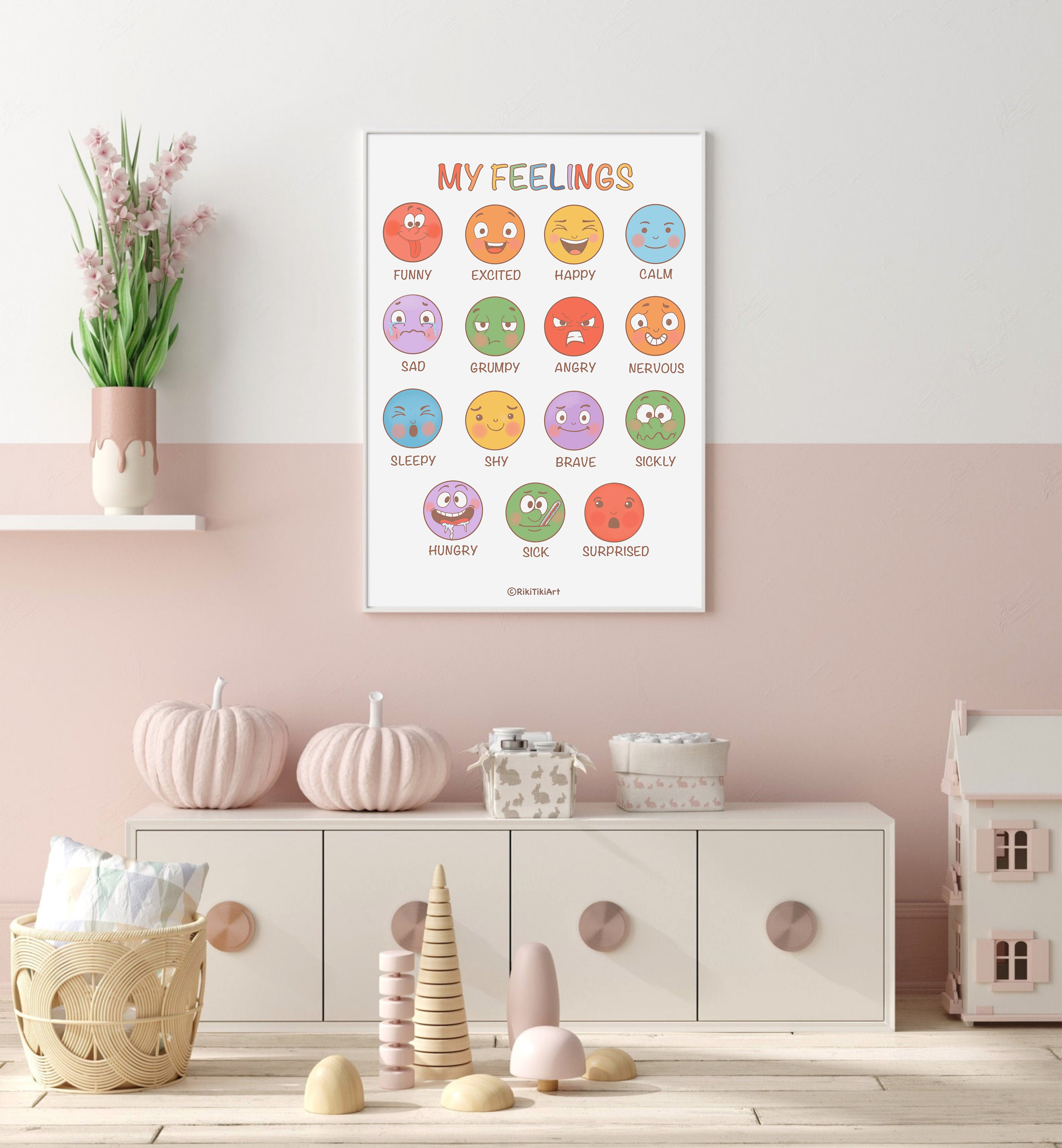Emotions Educational Posters for Toddlers Feelings Chart | Etsy Canada