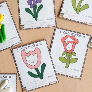 Flowers Play Dough Mats Fine Motor Skills Preschool Toddlers Activity ...