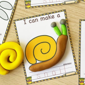 Nature Play Doh Mats Visual Cards, Fine Motor Skills Activity Printable ...