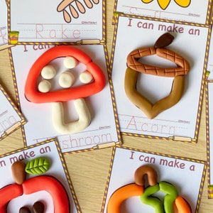 Fall Play Dough Mats Preschool Printables Play Doh Mats Homeschool ...