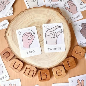 ASL Numbers Flash Cards 0-20 American Sign Language Flashcards for Kids ...