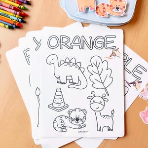 Color Matching Activities Vs Coloring Pages, Color Sorting Jars ...