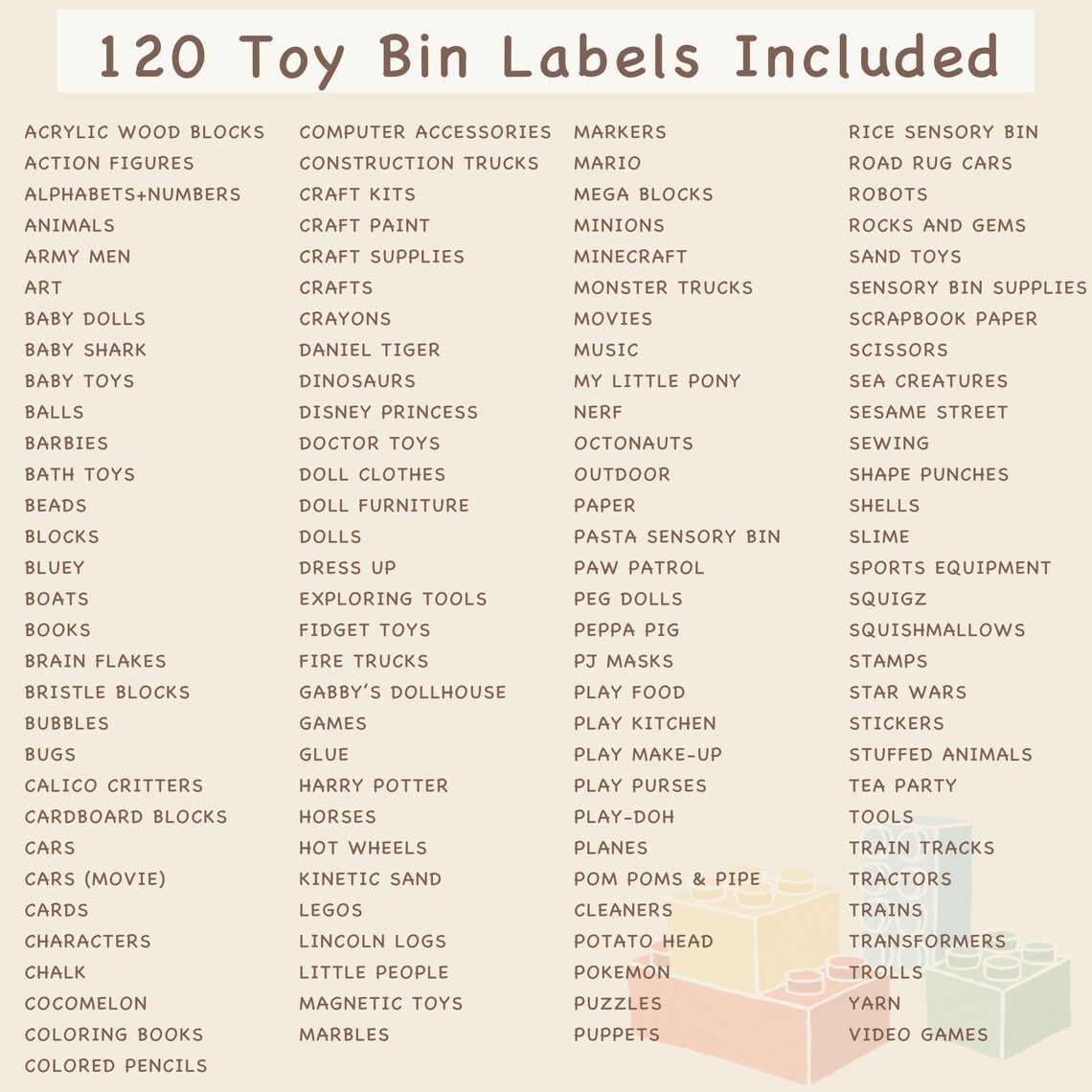 Toy Bin Labels Editable Toy Storage Labels Daycare Trofast Labels ...