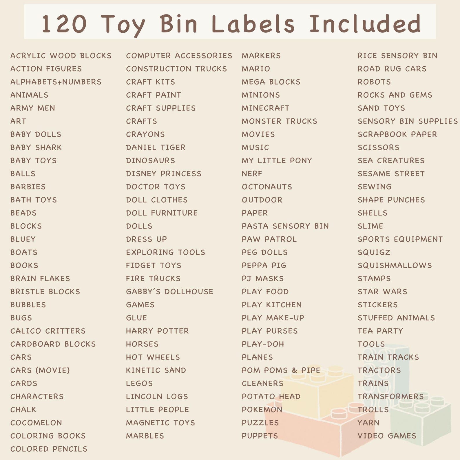 Toy Bin Labels Editable Toy Storage Labels Daycare Trofast Labels ...