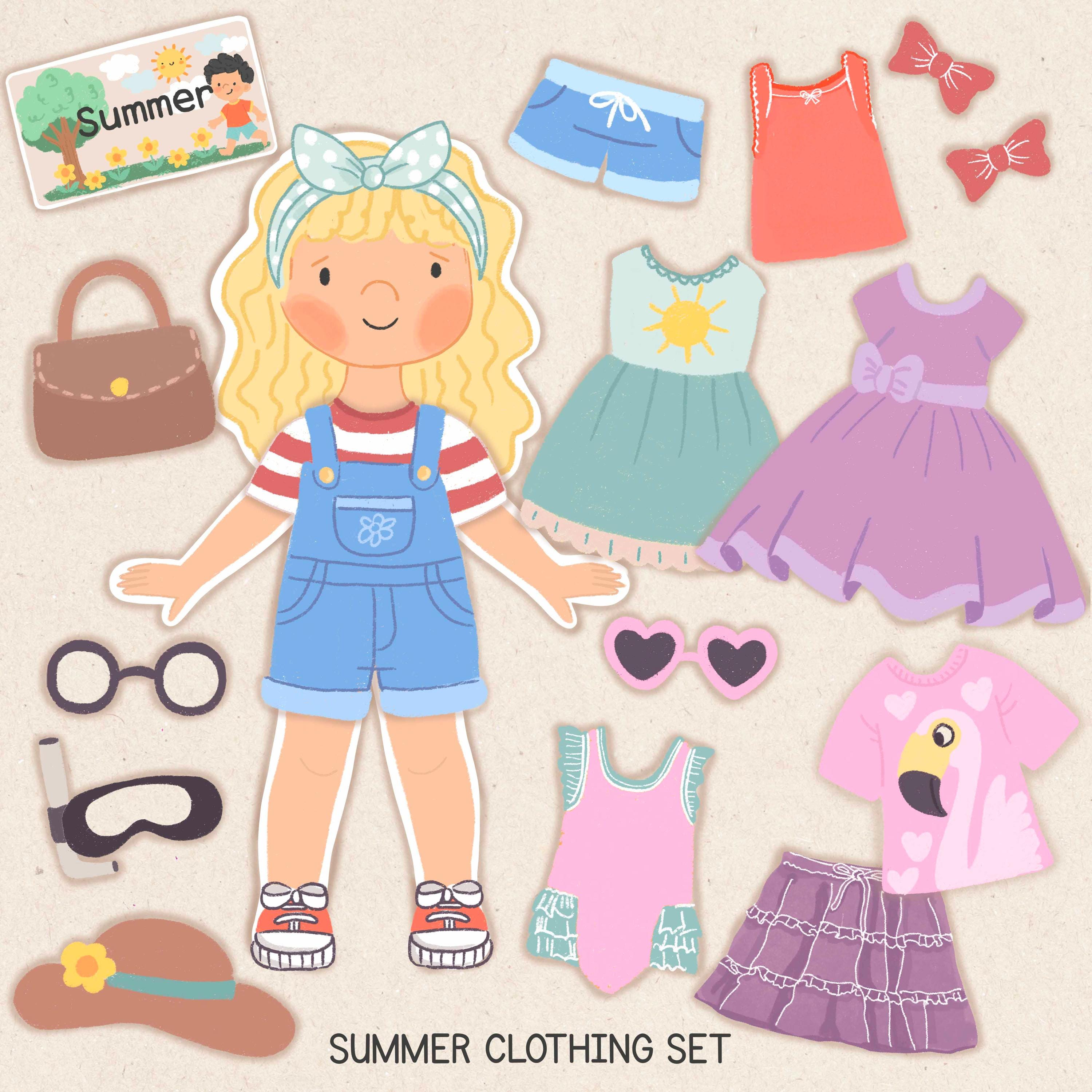Four Seasons Paper Doll Dress up Printable | Boys & Girls Paper Dolls ...