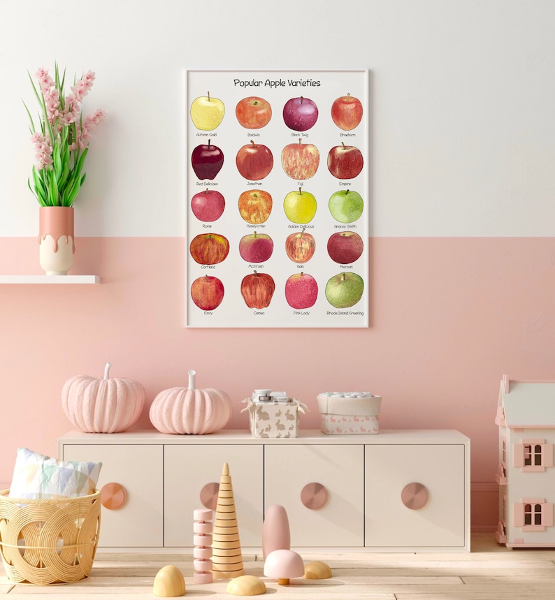 Apple Poster Educational Wall Art Homeschool Classroom Decor Apple ...