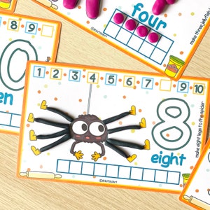 Counting and Numbers Play Dough Mats Printable Preschool Activities ...
