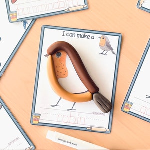 Backyard Birds Play Dough Mats Fine Motor Skills Visual Cards ...