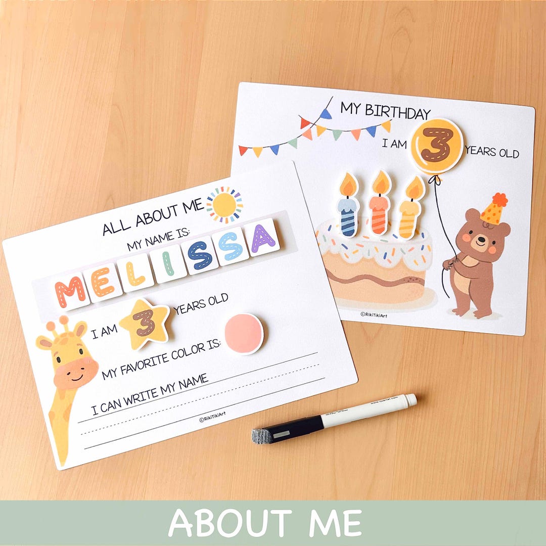 All About Me Worksheets Printable Name Activity Toddler Name Puzzle ...