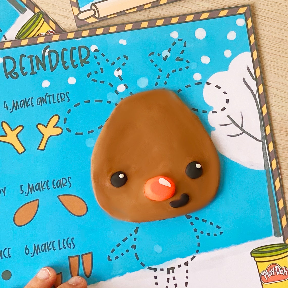 Christmas Play Dough Activity Mats Gift Preschool Christmas Activities ...